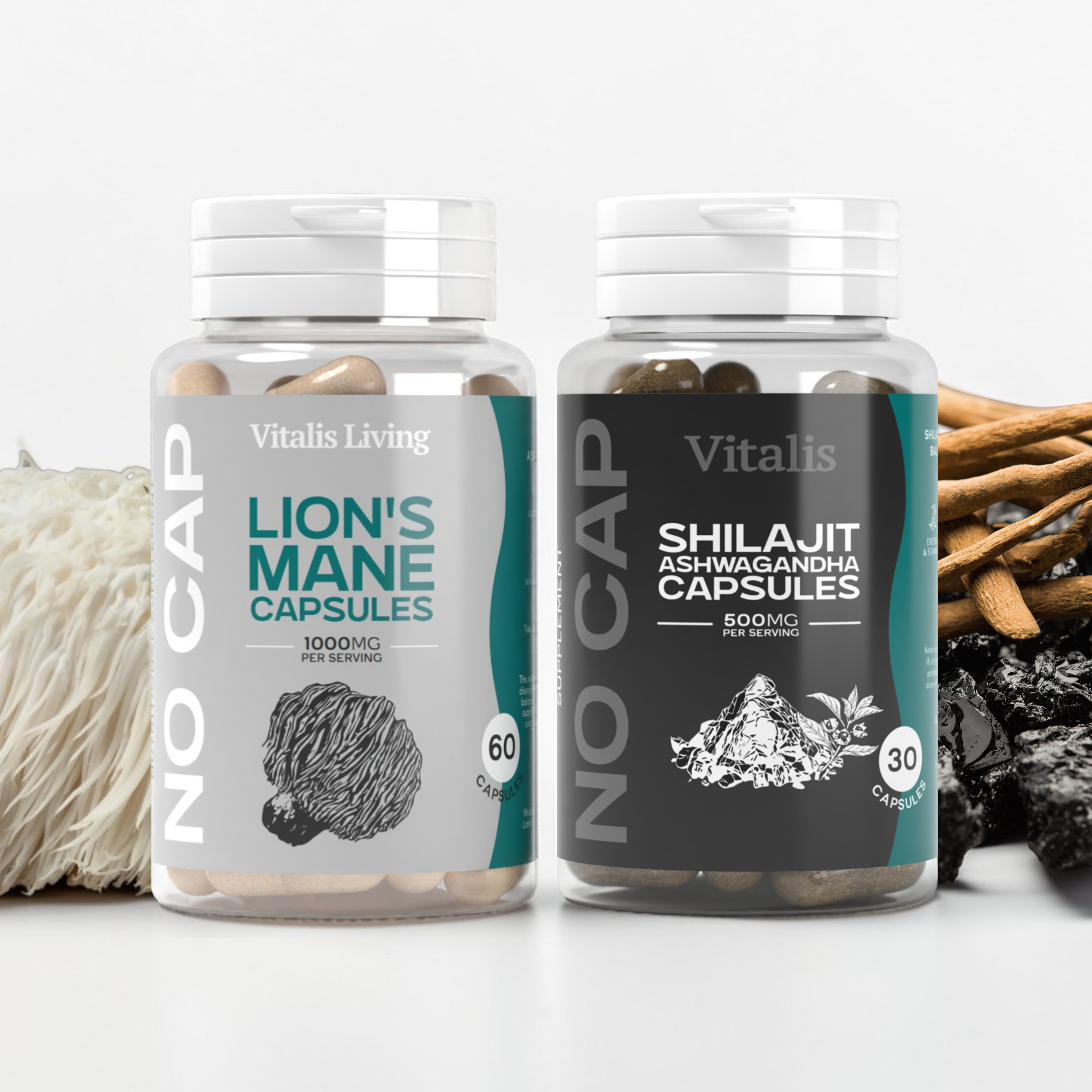 Body and Mind+ Bundle – Lion’s Mane & AshwaShila | Vitalis Living